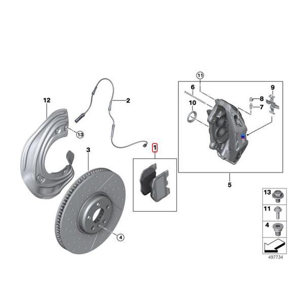 BMW マイレ製 BMW X5/G05 X6/G06 X7/G07 xDrive35d 45e M50i フロント ブレーキパッド 左右 PD ...
