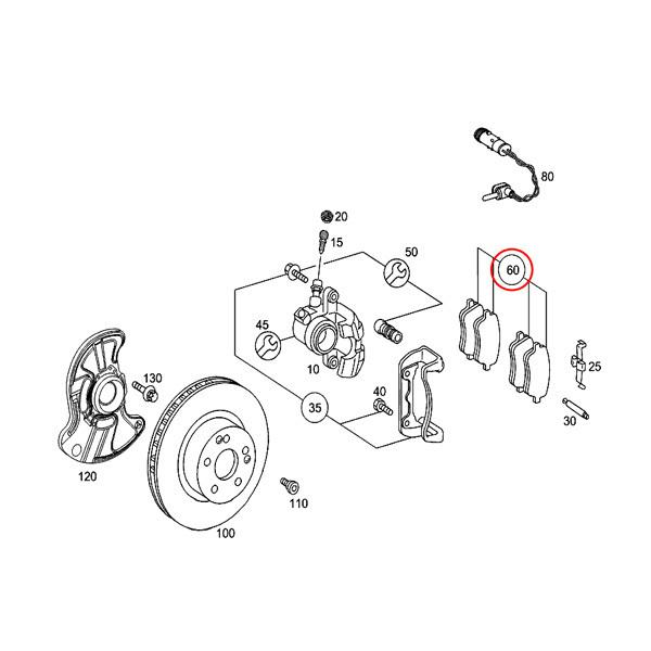MEYLE製 ベンツ R171 SLK200 SLK280 フロント ディスクブレーキパッド 左右 PD.ver 0034202520 ...