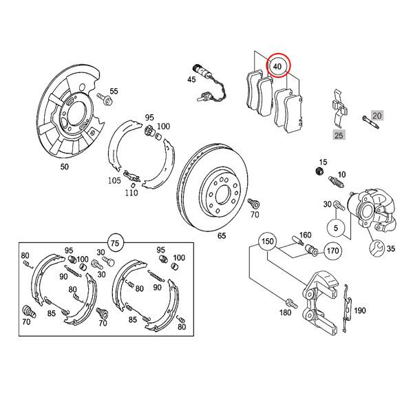 MEYLE製 ベンツ W211 E240 E250 E280 E300 E320 E320CDI E350 E500 E550 リア ブレーキパッド PD.ver 0004230230 ...