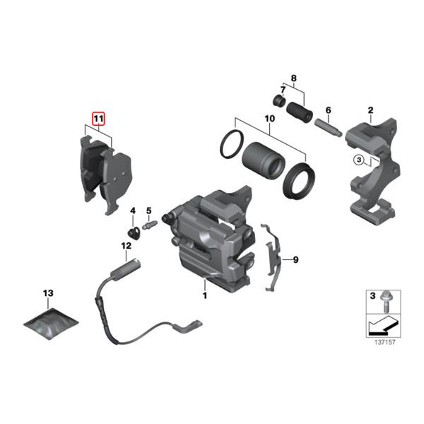BMW MEYLE製 BMW E92 E93 335i リア/リヤ ブレーキパッド/ディスクパッド 左右セット PD.ver ...