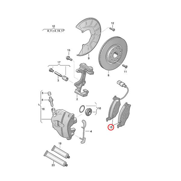 Audi MEYLE製 AUDI アウディ A1 8X A3 8P TT 8J フロント ブレーキパッド左右 PD.ver 1K0698151 ...