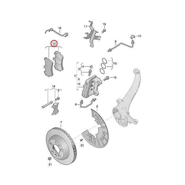 フォルクスワーゲン MEYLE製 VW トゥアレグ 7L H14〜22年式 フロント ディスクブレーキパッド 左右 7L0698151E ...