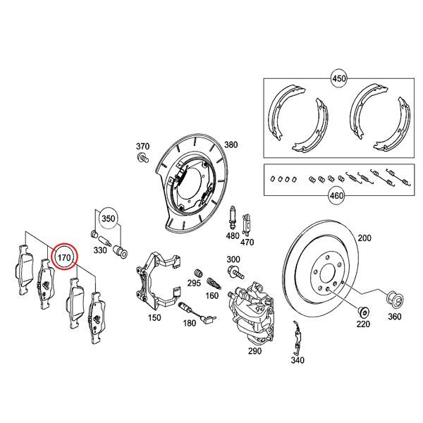 Mercedes-Benz（メルセデス・ベンツ） MEYLE製 ベンツ W251 R350 R500 R550 リア/リヤ 低ダスト ブレーキ ...