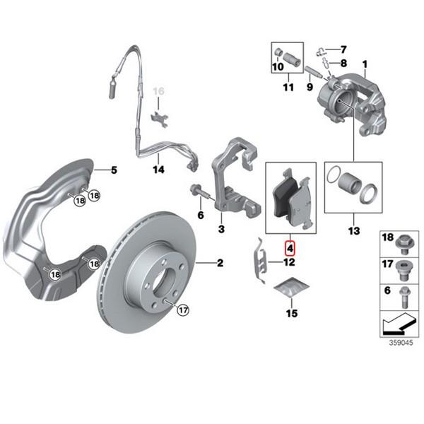 BMW MEYLE製 BMW E90 320i フロント ブレーキパッド/ディスクパッド 左右セット 34116769951 ...