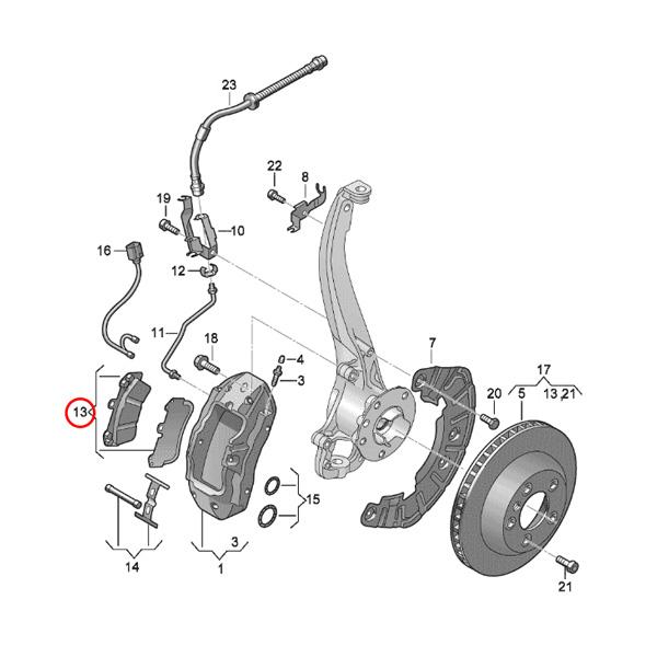 フォルクスワーゲン マイレ製 VW TOUAREG トゥアレグ 7L 7P フロント ディスクブレーキパッド 左右 JZW698151T ...