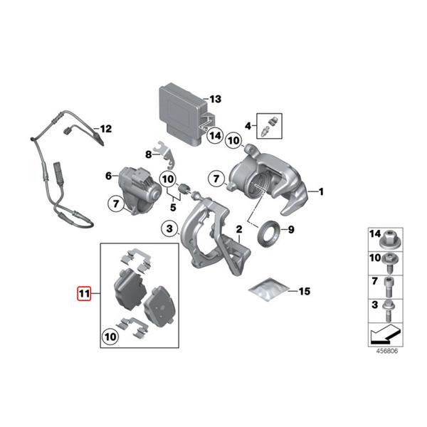 BMW MEYLE製 X3/F25 X4/F26 xDrive20d 20i 28i 35i M40i リア/リヤ ブレーキパッド 左右 ...