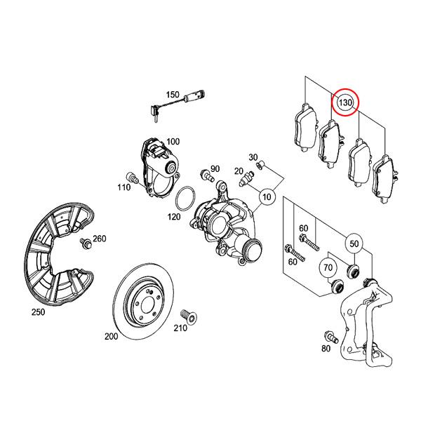 Mercedes-Benz MEYLE製 ベンツ W176 A180 A250 リア/リヤ ブレーキパッド 左右 PD.ver ...