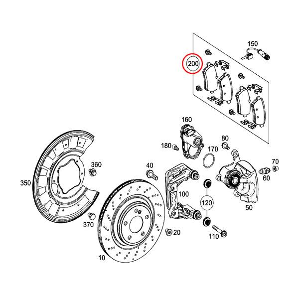マイレ製 ベンツ C217 A217 S400 S550 S560 リア/リヤ ブレーキパッド 左右 0064207220 ...