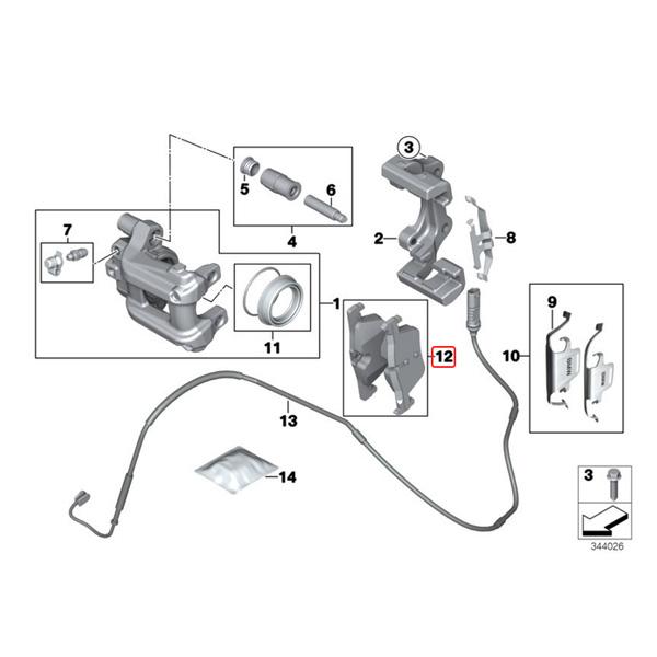 BMW MEYLE製 F30 F31 F34 320d 320i 328i 330i 330e リア/リヤ ブレーキパッド 左右 ...