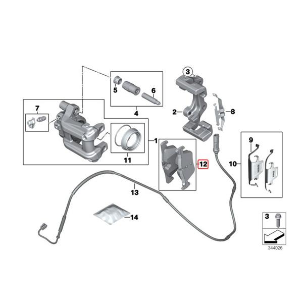 BMW MEYLE製 F31 F34 335i 340i 320d リア/リヤ ブレーキパッド/ディスクパッド 左右セット ...
