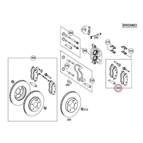 Mercedes-Benz MEYLE製 ベンツ Vクラス Viano W639 V350 3.2 フロント ディスクブレーキパッド 左右 ...