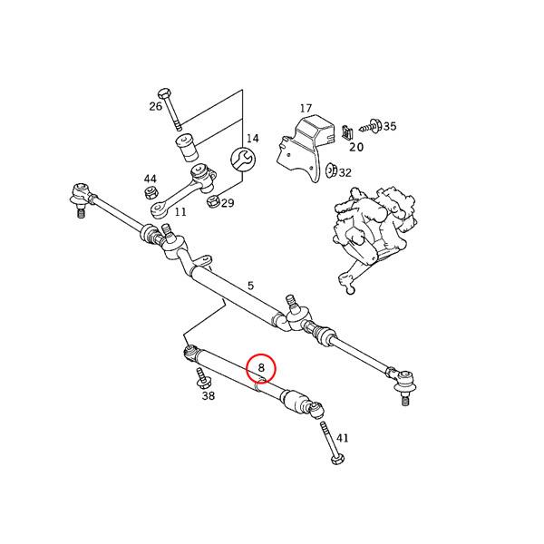 MEYLE製 ベンツ Eクラス W124 220E 230E 260E 280E 300D 300E 320E 400E E220 E280 E300 E320 E400 ステアリングダンパー ...