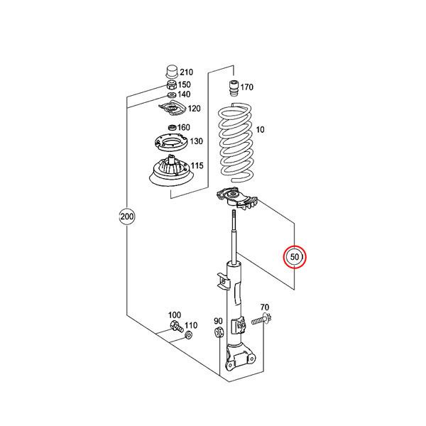 Mercedes-Benz MEYLE ベンツ C280 C320 C32AMG フロント ショックアブソーバー 片側 2033201430 ...