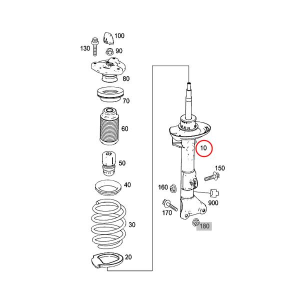 MEYLE製 ベンツ W204 C350 C63AMG フロント ショックアブソーバー 片側 2043200130 2043200730 ...