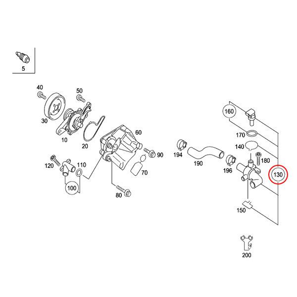 スマート MEYLE製 smart W452 ロードスター クーペ サーモスタット/サーモスタッド ガスケット付き 90℃ 開弁式 ...