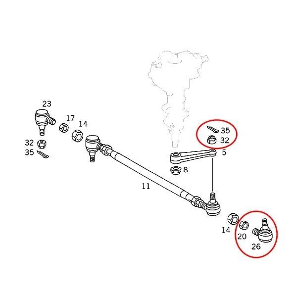 MEYLE製 ベンツ W463 G550 G55AMG G63AMG センターロッドエンド/ドラックリンクエンド 0003300335 ...