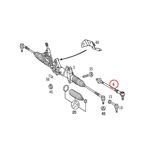 Mercedes-Benz マイレ製 ベンツ Sprinter W901 W902 W903 W904 ステアリングタイロッド ASSY 左右 ...