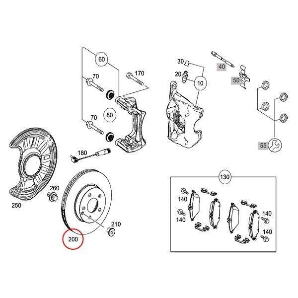 Mercedes-Benz MEYLE製 ベンツ W246 B250 フロント ブレーキディスク/ブレーキローター 左右セット 防錆仕様 ...