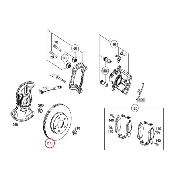MEYLE製 ベンツ W204 クーペ C180 フロント ディスクローター 左右セット 防錆 プラチナム仕様 0004211912 ...