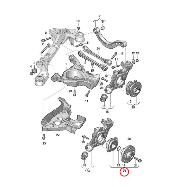 Audi（アウディ） MEYLE製 A8 S8 4D/D2 4E/D3 ホイールハブベアリング 片側 4E0498625B ...