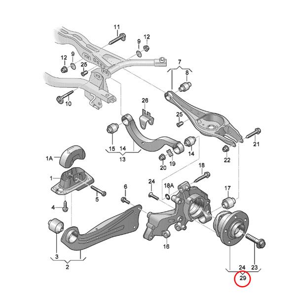 フォルクスワーゲン MEYLE製 VW ゴルフ7 5G/BQ/BE/BA/BV/AM/AN リア/リヤ ホイールハブベアリング 片側 ...