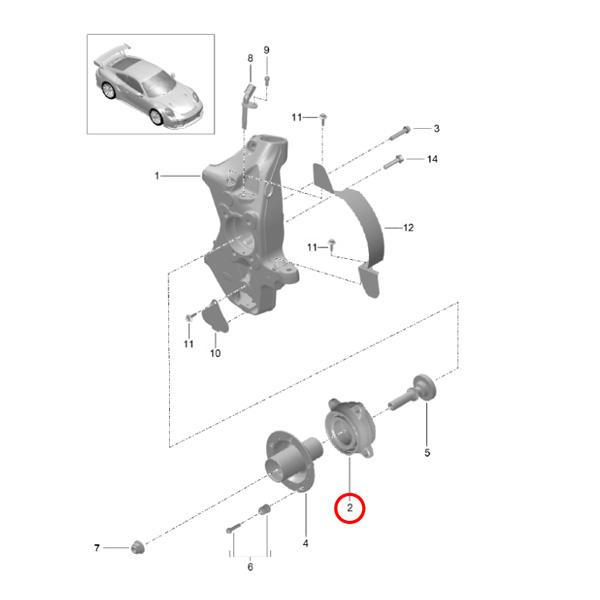 PORSCHE MEYLE製 Porsche ポルシェ 911 991 992 ホイールハブベアリング/アンギュラベアリング 前後左右共通 ...