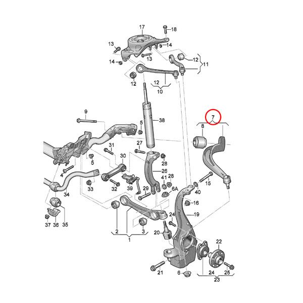 マイレ製 AUDI アウディ Q5 8R 2008〜2017年式 フロント ロアアーム 後側 左用 HD(強化版) 8K0407693AF ...