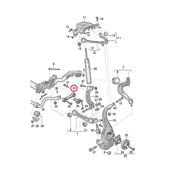 Audi マイレ製 AUDI アウディ A4 8K/B8 8W/B9 A5 8T/8F F5 フロント スタビライザーリンク 片側 ...