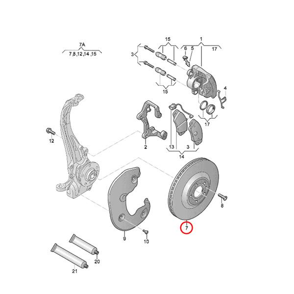 Audi（アウディ） MEYLE製 A5 8T/8F A6 4G/C7 フロント ブレーキローター 左右 防錆 8R0615301 ...