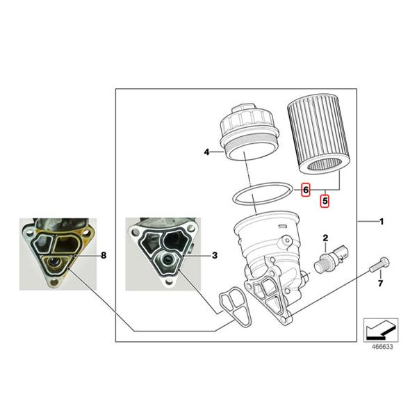 マイレ製 BMW MINI ミニ R50 クーパー Coope ワン One 1.6i エンジンオイルフィルター 11427512446 ...