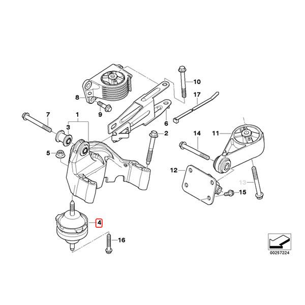 MINI（ミニ） MEYLE製 BMW MINI R50 ワン One 1.6i エンジンマウント 22116759732 ...