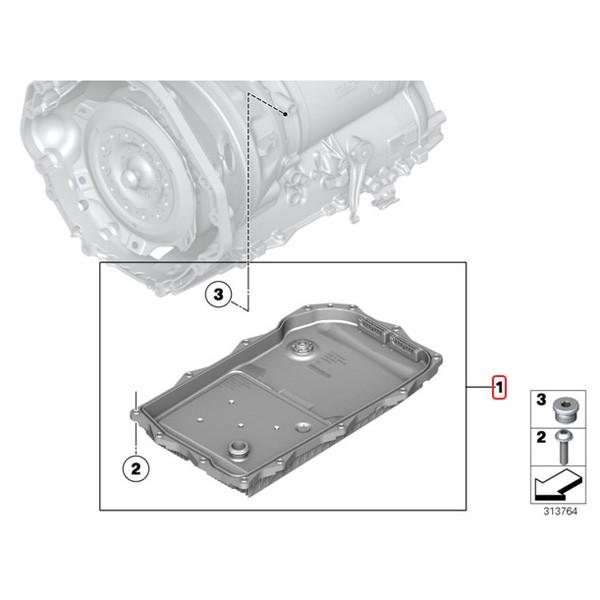 BMW MEYLE製 F22 F23 F20 ATオイルパン オイルフィルターASSY 24117613253 24117604960 ...