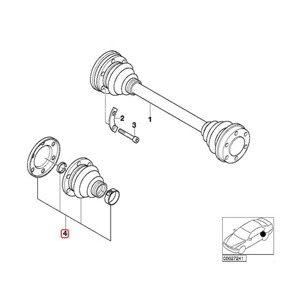 BMW MEYLE製 E28 E34 520i 524td 525e 525i 528i 530i 535i 540i M5 M535i リア/リヤ ドライブシャフトブーツ ...