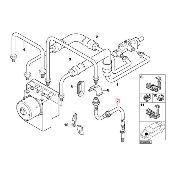 BMW マイレ製 E46 318i 320i 323i 325i 328i 330i フロント ブレーキホース 片側 34326766966 ...