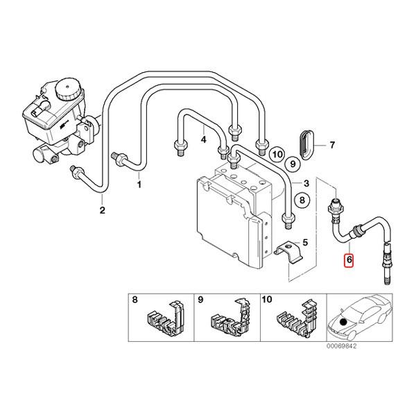BMW MEYLE製 BMW E46 318Ci 328Ci 330Ci 316ti 318ti フロント ブレーキホース 片側 ...