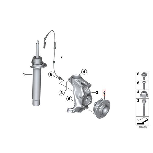 BMW MEYLE F30 F31 F34 320d 320i 328i 330e 330i 335i 340i フロント ホイールハブ ...
