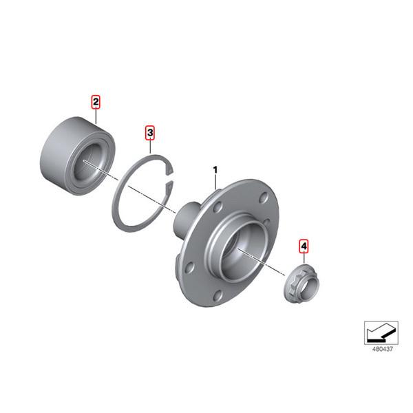 BMW MEYLE製 E91 E92 E93 320i 325i 335i M3 リア/リヤ ホイールハブベアリング 片側 ...