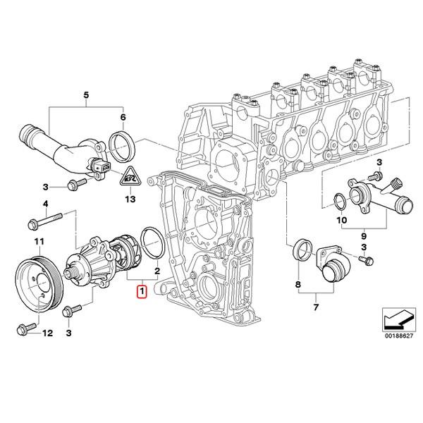BMW MEYLE製 E46 318i 318Ci ウォーターポンプ 11510393338 11511734602 : プロテックオート ...