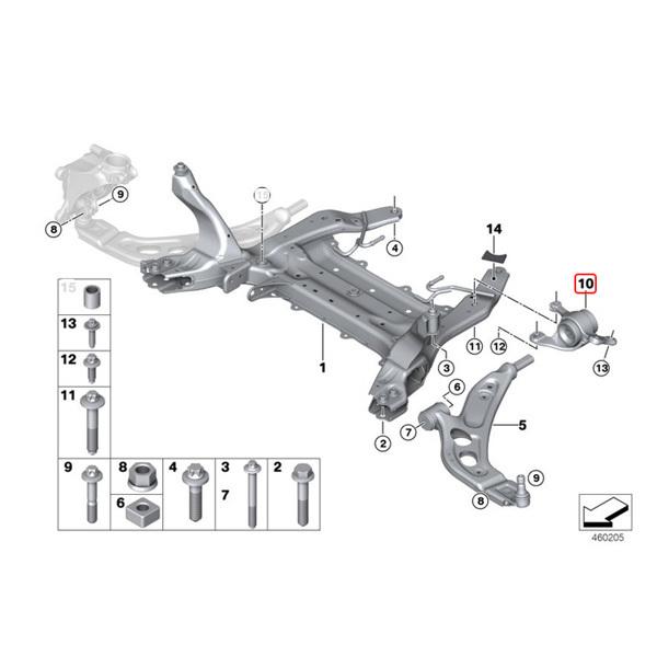 BMW マイレ製 BMW F45 218d 218i 225ixDrive 225xe フロント ロアアームブッシュASSY 左右 HD(強化 ...