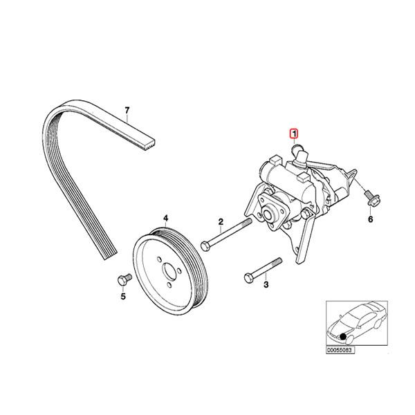 BMW マイレ製 BMW 3シリーズ E36 E46 パワーステアリングポンプ 32411093360 32411093577 ...