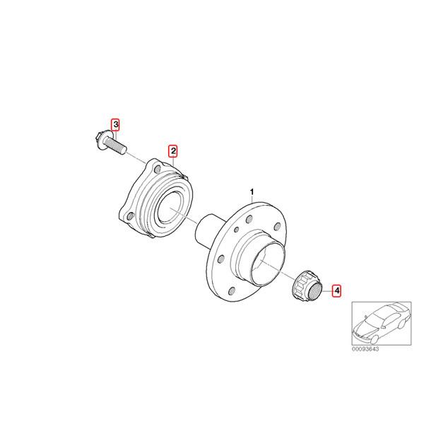 MEYLE製 BMW E65 E66 735i 740i 745i 750i 745Li 750Li 760Li リア/リヤ ホイールハブ ...