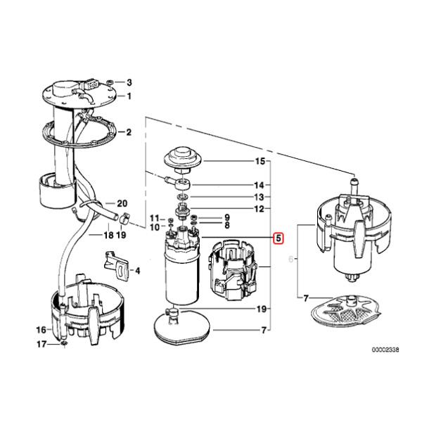 BMW MEYLE製 E34 520i 525i 535i 燃料ポンプ/フューエルポンプ ASSY 16141178839 ...