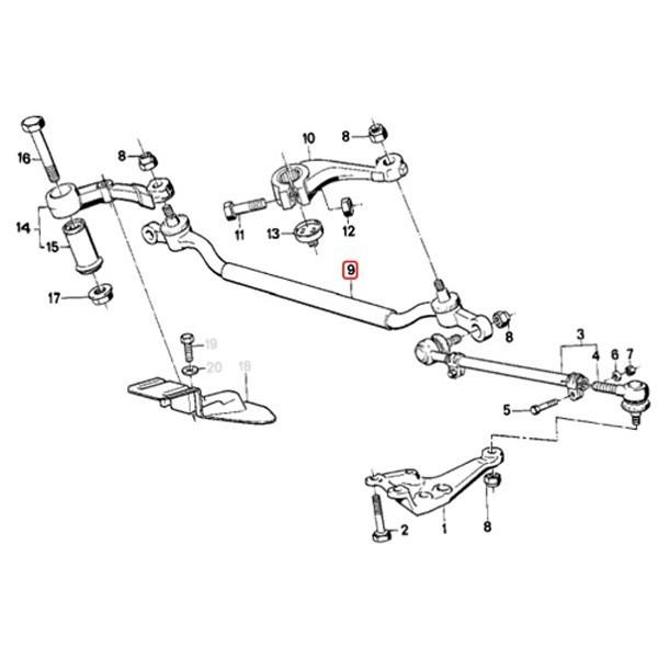 BMW MEYLE製 BMW E34 540i M5 ステアリング センターロッド/ドラッグリンク 32211138854 ...
