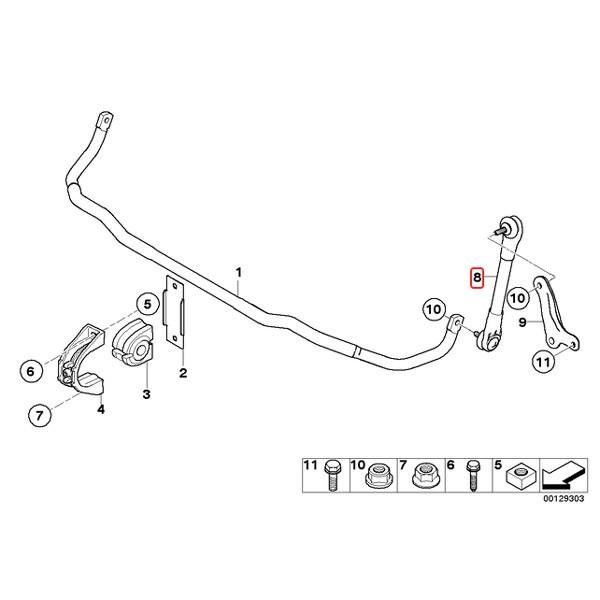 BMW MEYLE製 BMW E60 540i 545i フロント 足回り左右6点セット HD(強化版) 31122347951 ...