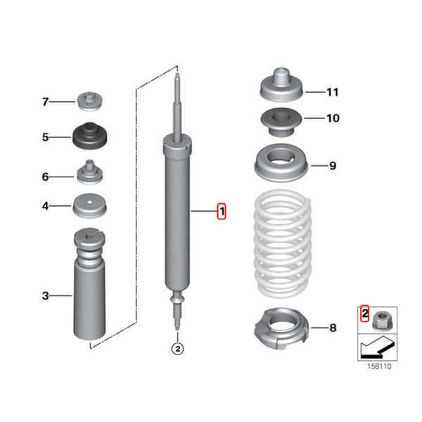 BMW MEYLE E87 E88 E82 116i 118i 120i 130i 135i リア ショックアブソーバー 左右 33526768917 33526771555 ...