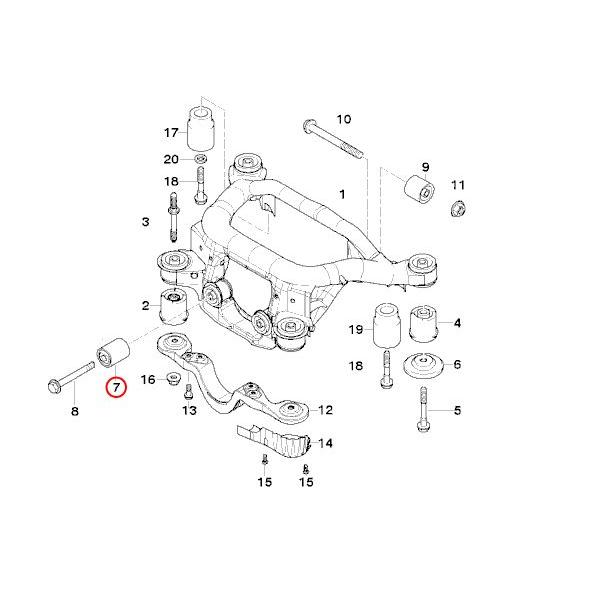BMW MEYLE E46 Z4 X3 リアアクスルキャリア ラバーブッシュ 左右セット 33176770788 33171093175 ...