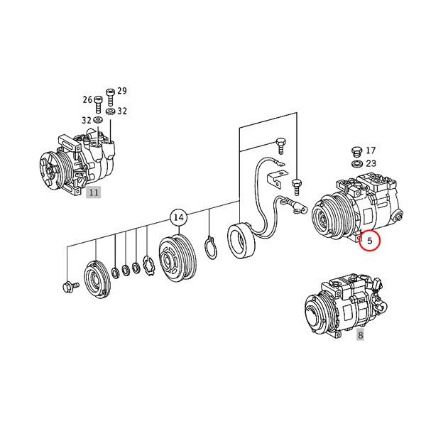Mercedes-Benz Nissens ベンツ C208 A208 W163 CLK200 CLK320 ACコンプレッサー/エアコン ...