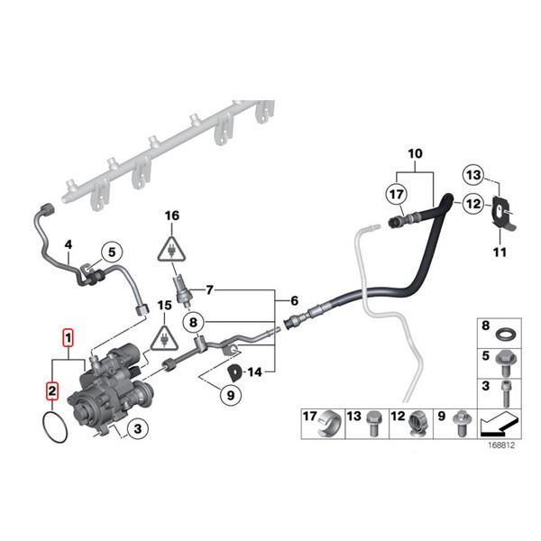BMW OEM品 F33 E90 E91 E92 E93 435i 325i 335i ハイプレッシャーポンプ 13517616170 ...