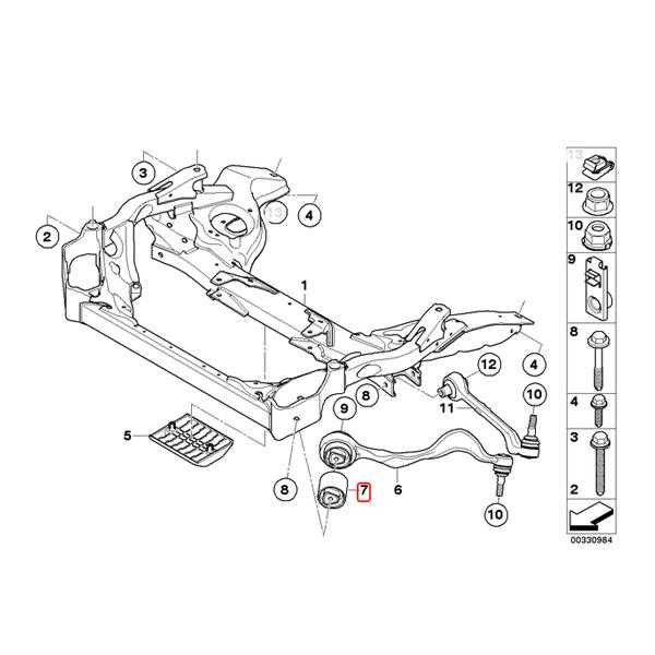 BMW OEM品 E87 E88 E82 116i 118i 120i 130i 135i フロント ストラットアームブッシュ 左右セット 31126763719 31120393540 ...
