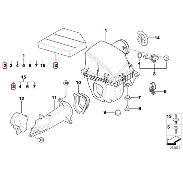 BMW OP Parts Z4/E85 E86 エアフィルター/エアクリーナー/エアエレメント M54 N52 N53 S54 ...